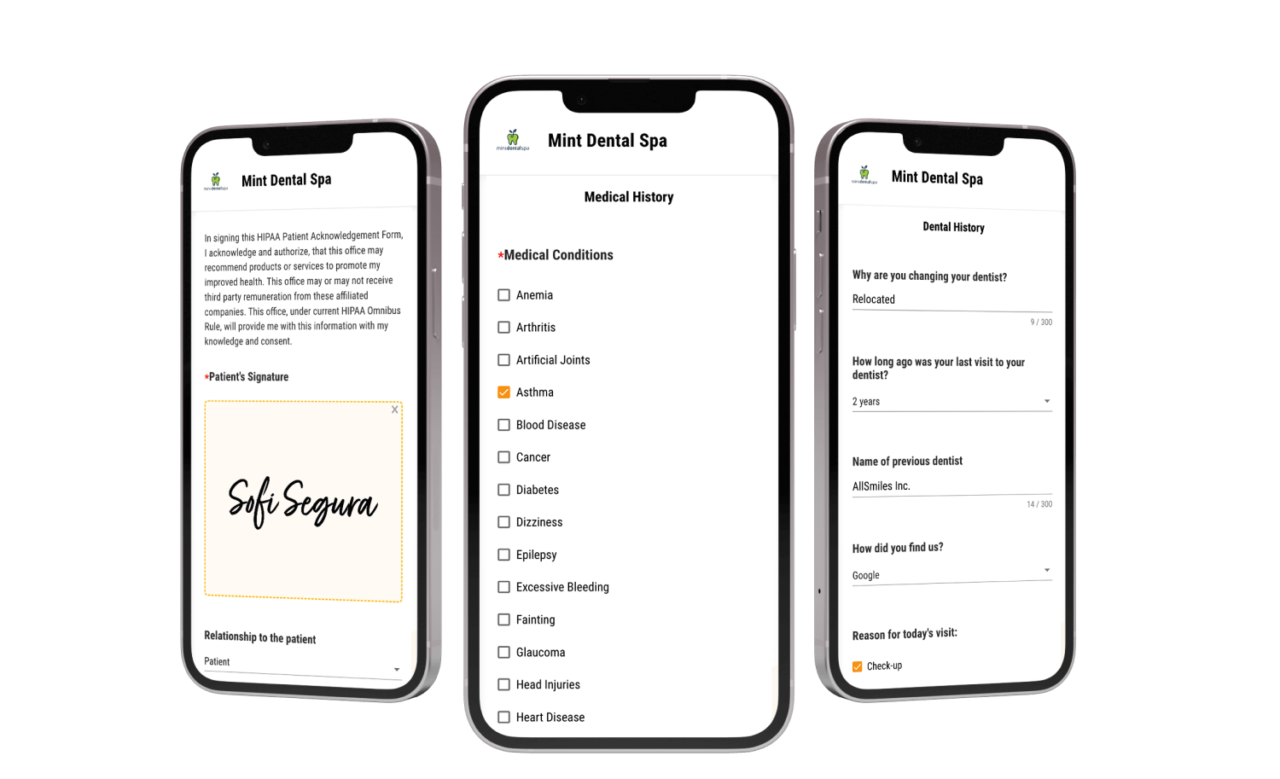 Paperless Dental Forms - Yapi