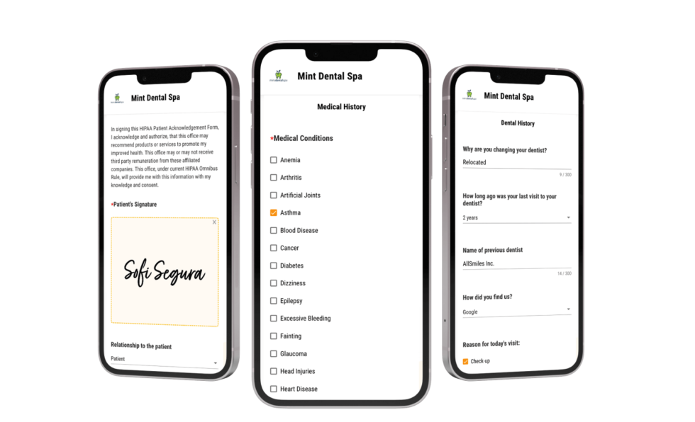 Paperless Dental Forms - Yapi